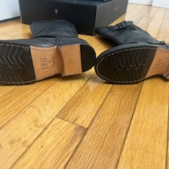 Frye | Shoes | Frye Black Leather Veronica Tall Slouch Boots New | Poshmark